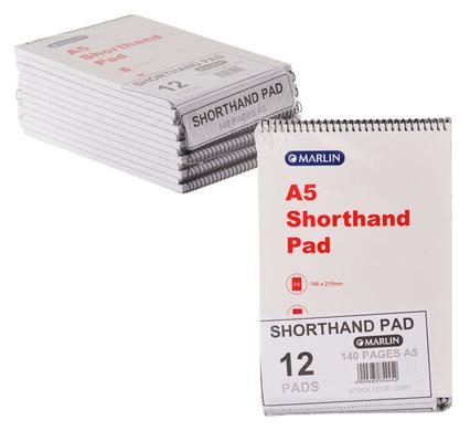 12 Pack A5 Shorthand Pad 140 Pages | Avenu.co.za