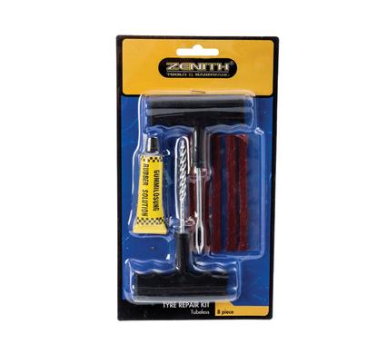 Zenith Tubeless Tyre Repair Puncture Kit, Cars/Motorbikes - 8 Piece ...