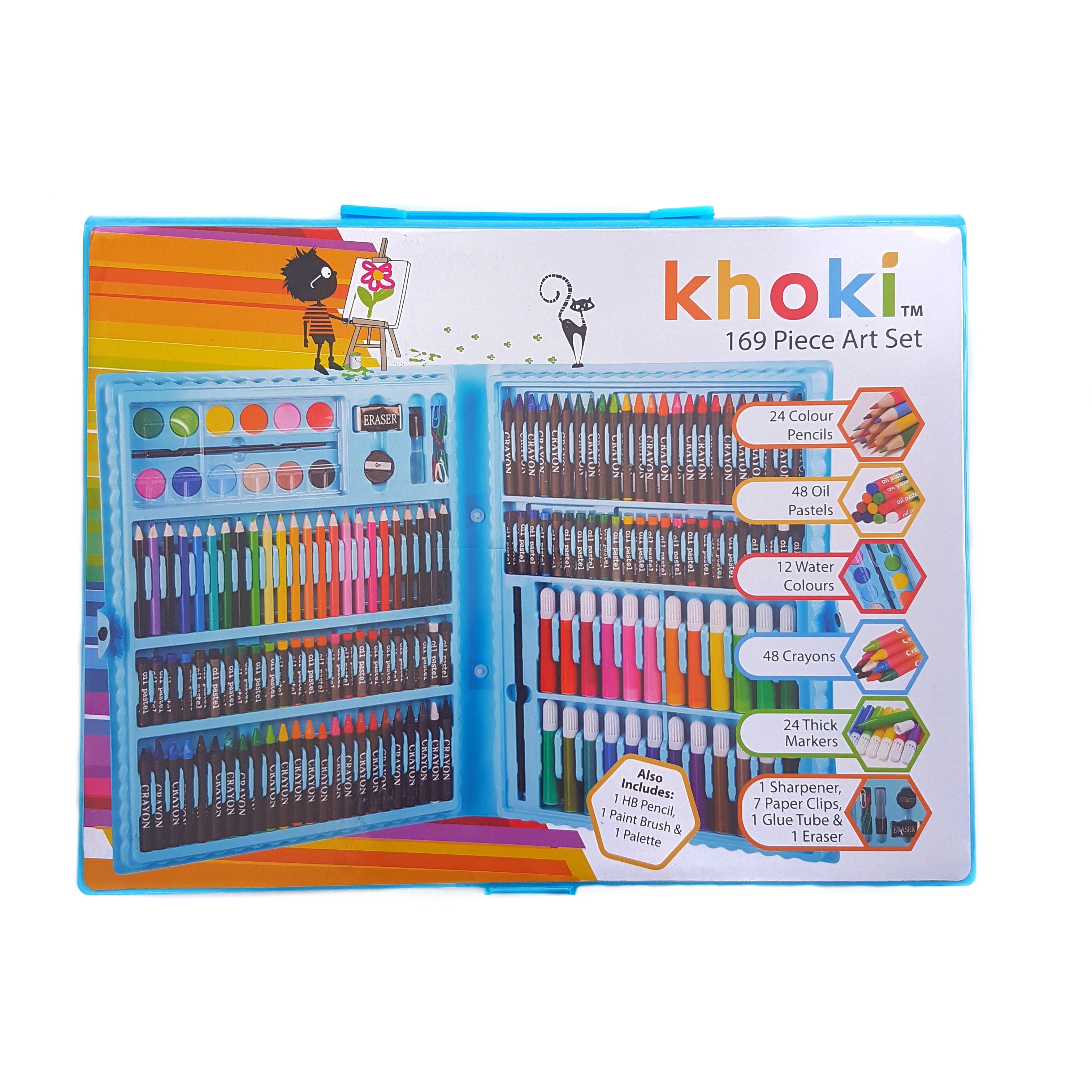 Khoki 169pc Carry Case Art Set | Avenu.co.za